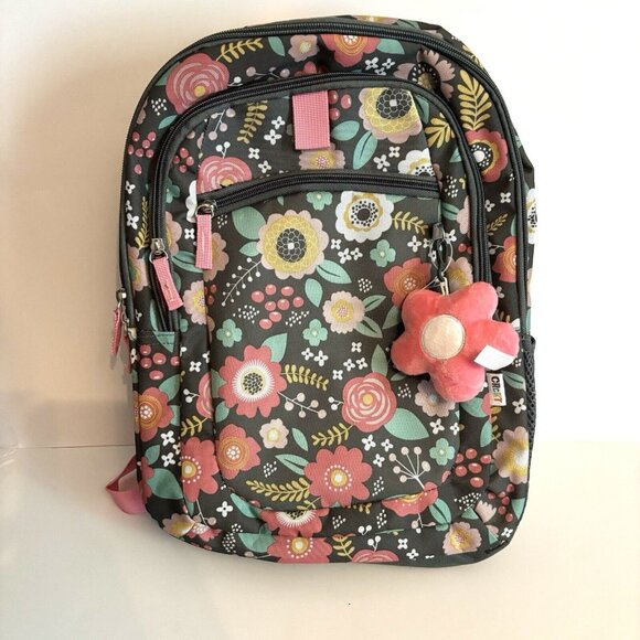 Crckt | Accessories | Crckt Kids 65 Gray Pink Floral Backpack Teen Kids ...